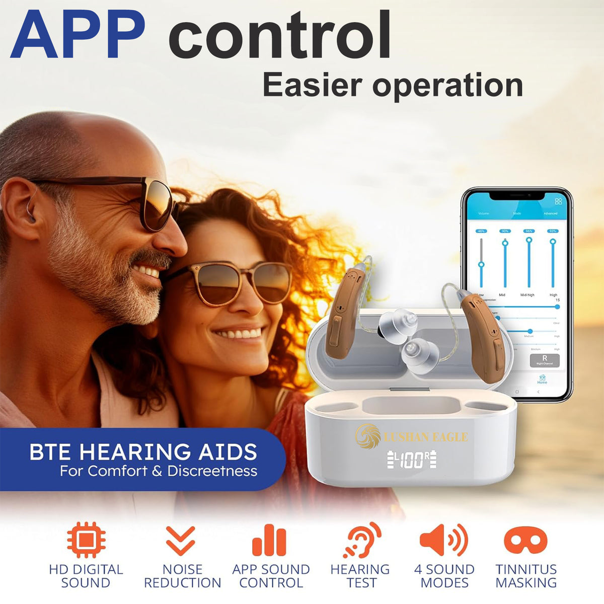 LUSHAN EAGLE Hearing aid 16 channels with Bluetooth digital chip ampli – LUSHAN EAGLE Official store