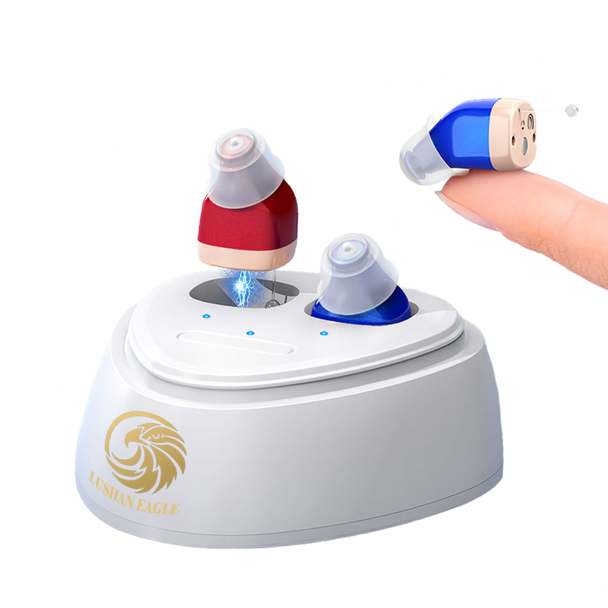 LUSHAN EAGLE Mini Hearing Aid Rechargeable Amplifies Sound Easy to car ...